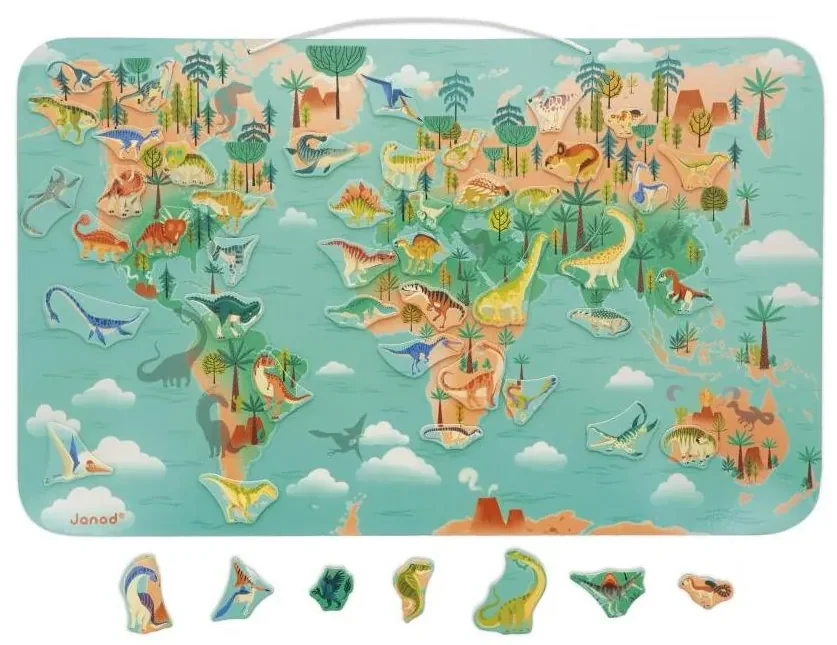 Janod - Magnetická mapa dinosaury | BIANO