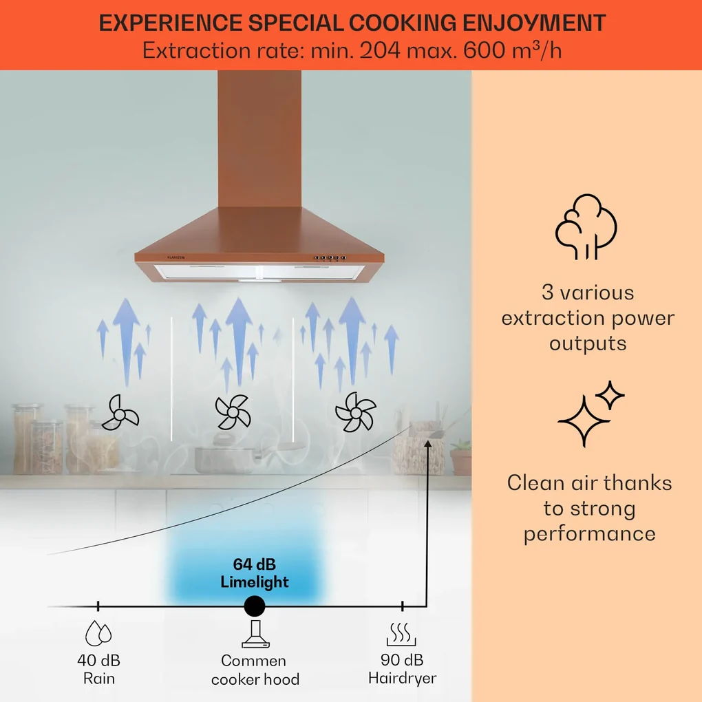 Zugspitze 60, digestor, 60 cm, nástenný, 310 m³/h, LED, čierny | BIANO