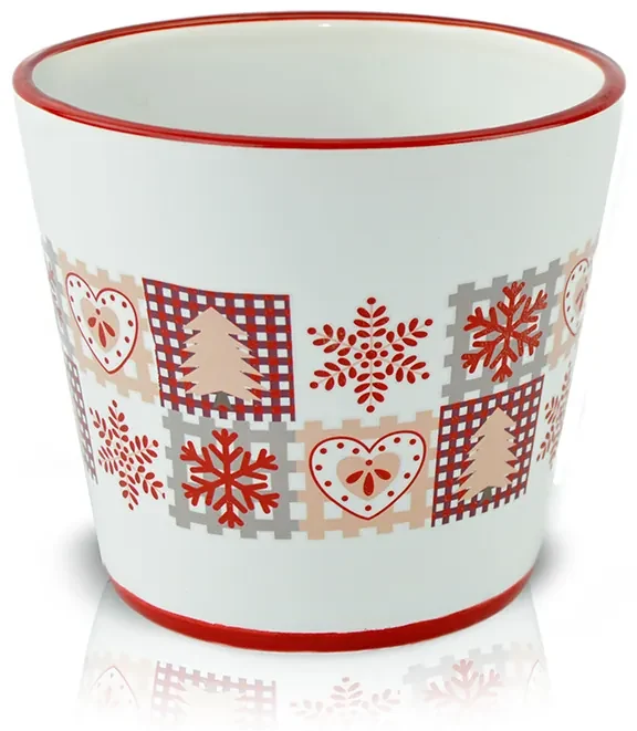 Kvetináč vianočný vzor 14x12 cm | BIANO