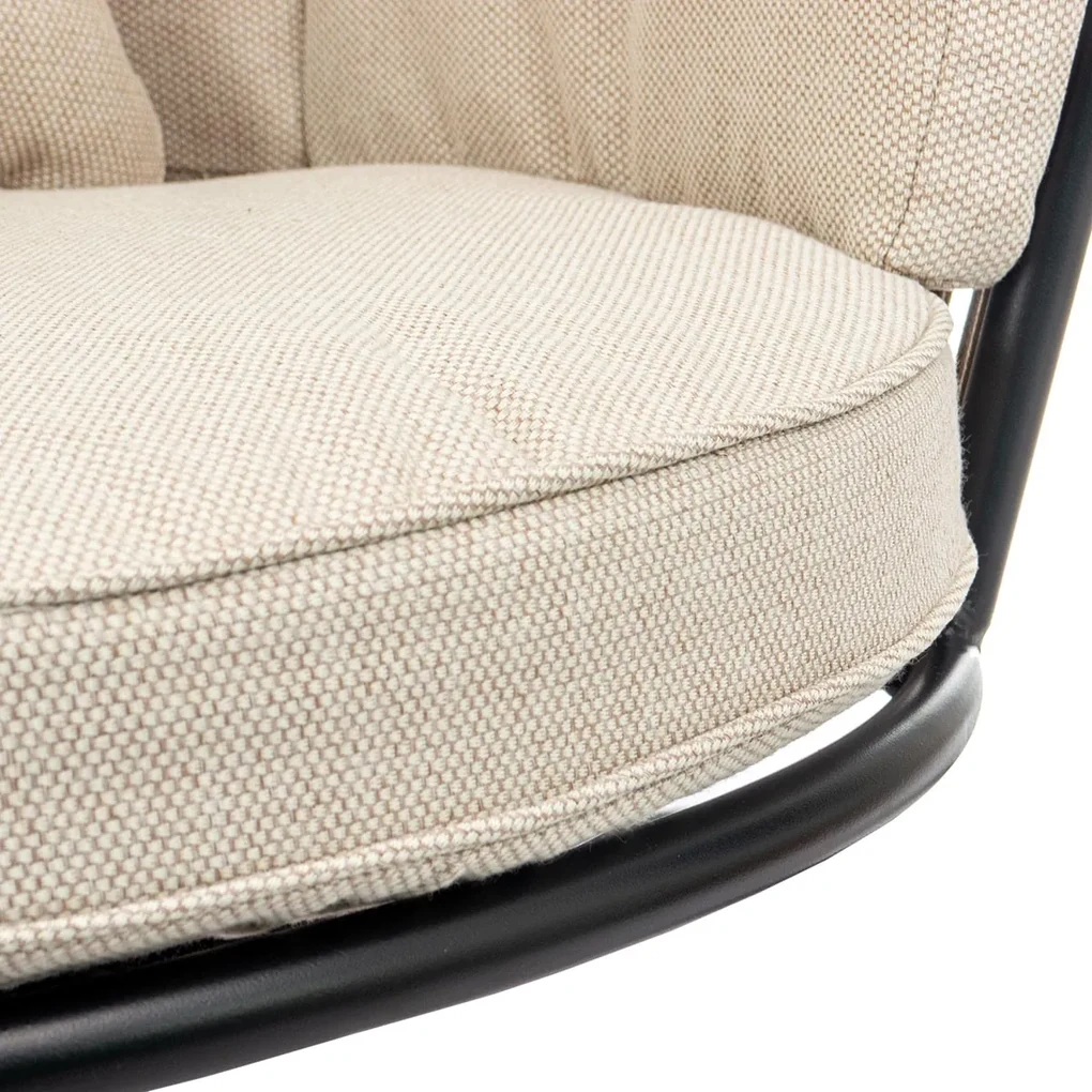 Závesné hojdacie kreslo Lutna - hnedá / krémová | BIANO