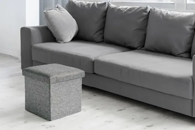 Úložná taburetka DIEGO L sivá | BIANO