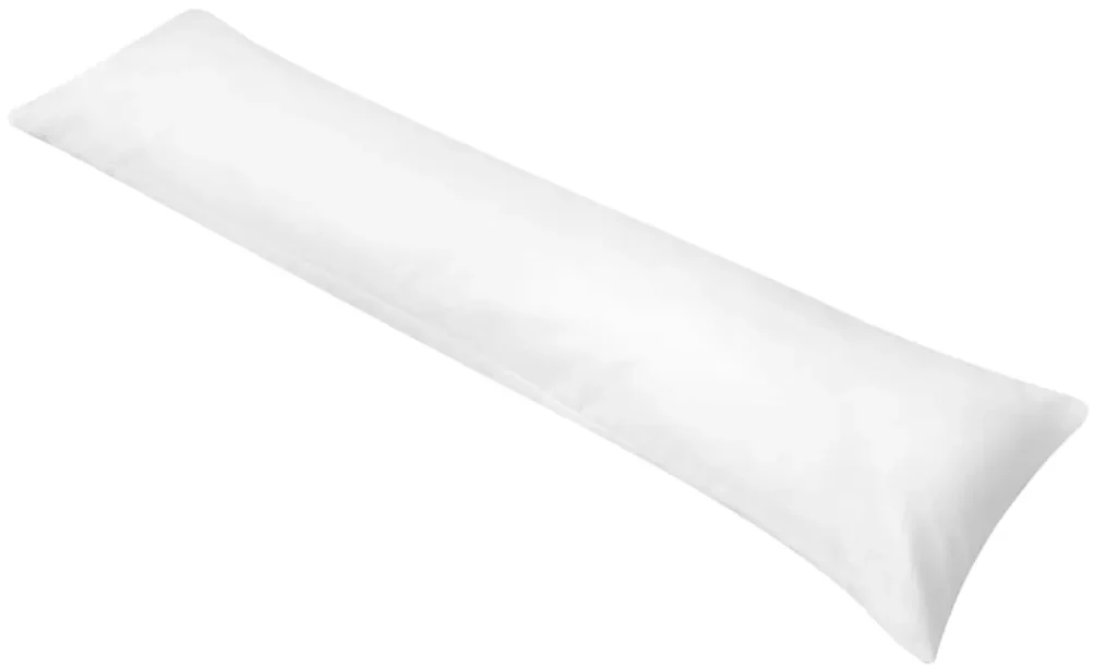 vidaXL Tvarovaný vankúš pre spanie na boku, 40x145 cm, biely | BIANO