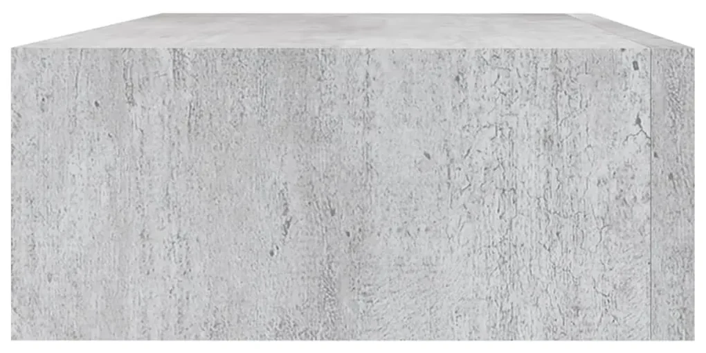 Zásuvkové police nástenné 2 ks betónovo-sivé 40x23,5x10 cm MDF | BIANO
