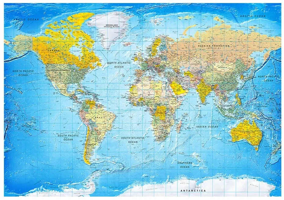 Samolepiaca tapeta klasická mapa sveta - World Classic Map | BIANO