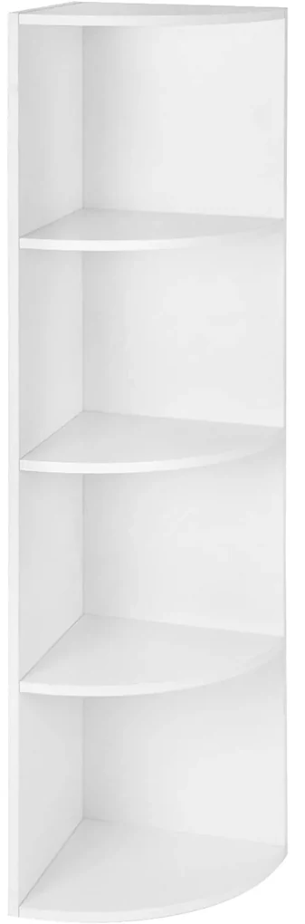 Rohový regál so 4 policami, rohová polica, biela | VASAGLE | Biano