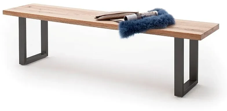 Jedálenská lavica Castello dub divoký antracit Rozmer: 200 x 50 x 40 cm ...