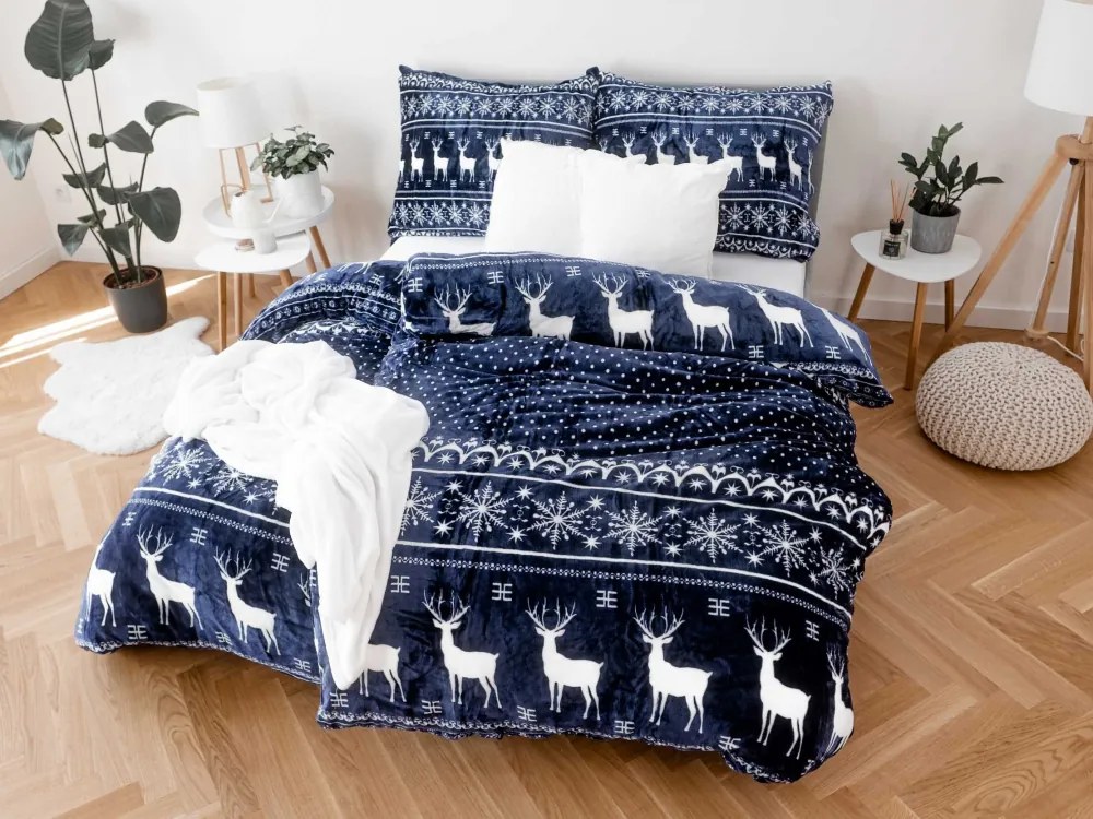 MKLozkoviny.sk Obliečky mikroplyš Exclusive – Sob blue 140x200/70x90cm ...