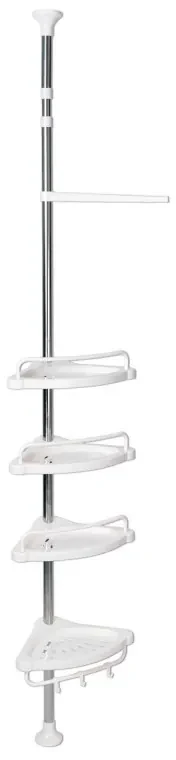 Kúpeľňová polica rohová biela | BIANO