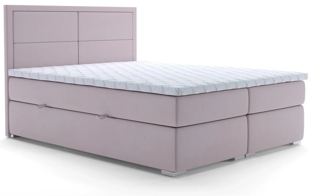 Manželská posteľ Boxspring 180 cm Menorra (ružová) (s úložným ...