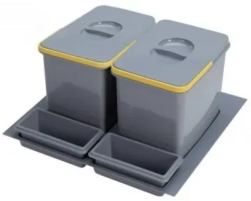 Sinks PRACTIKO 600 2x15 L 2x miska | BIANO