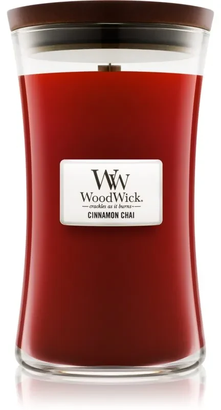 Woodwick Cinnamon Chai vonná sviečka s dreveným knotom 609,5 g | BIANO