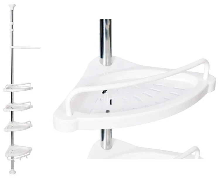 TZB Kúpeľňová polica rohová biela | BIANO