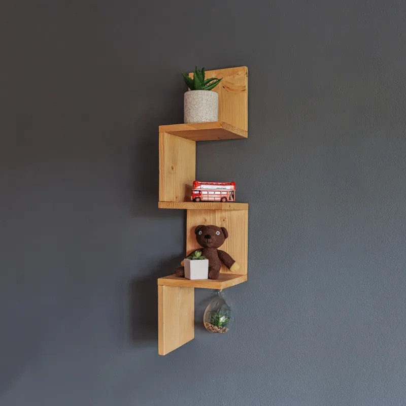 Woody & Son Rohová polica Corner Farba: Smrek | BIANO