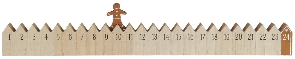 IB Laursen Drevený vianočný kalendár WALKING GINGERBREAD MAN | BIANO