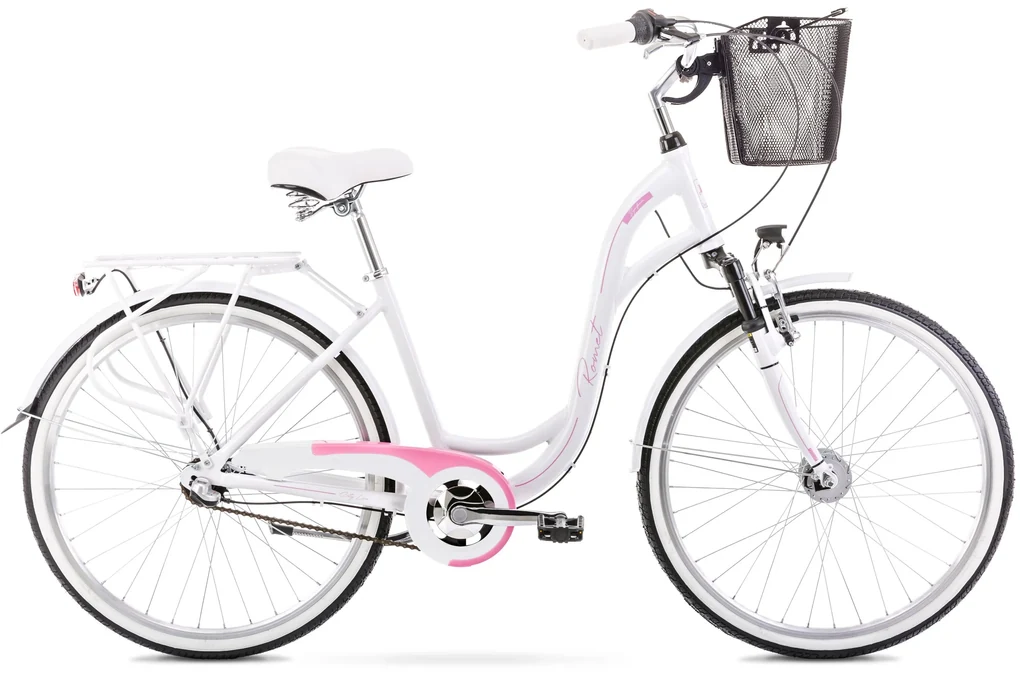 Romet Symfonia 2 Mestský bicykel 26" bielo-ružový hliníkový 19" 2022 ...