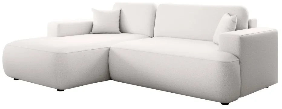 Rohová sedačka s rozkladom a úložným priestorom Gary Roh L - biela | BIANO