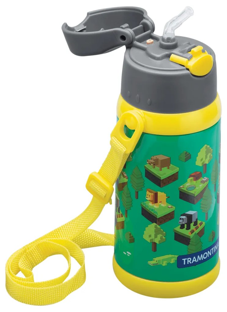Detská fľaša so slamkou Tramontina 500ml - zelená | BIANO