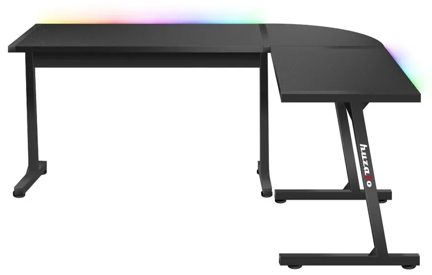 Huzaro Rohový herný stôl Hero 6.0 s LED osvetlením | BIANO