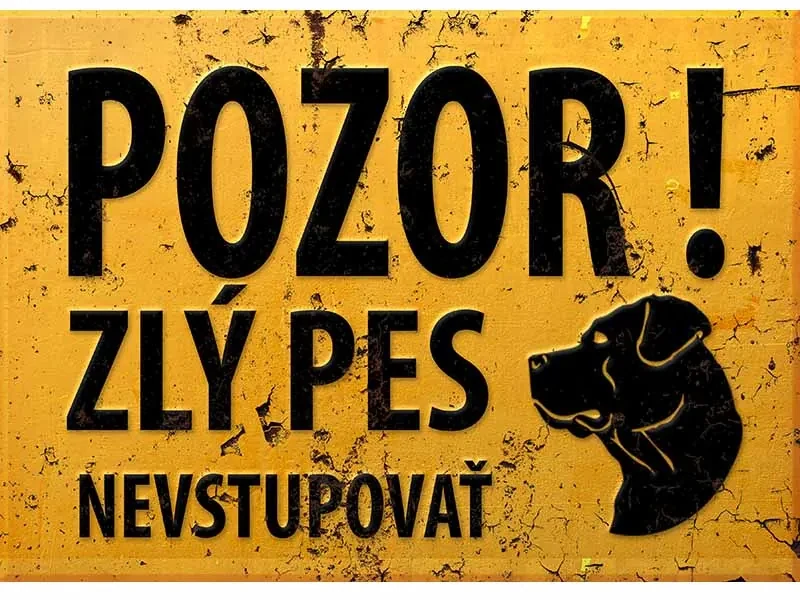 Ceduľa Pozor zly pes nevstupovať | BIANO