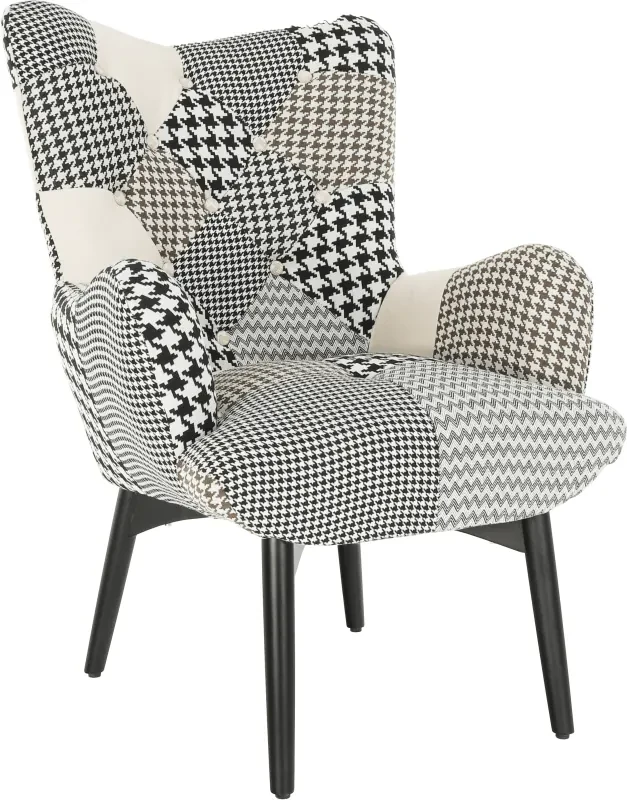 Dizajnové kreslo, látka patchwork, PEPITO NEW TYP 4 | BIANO