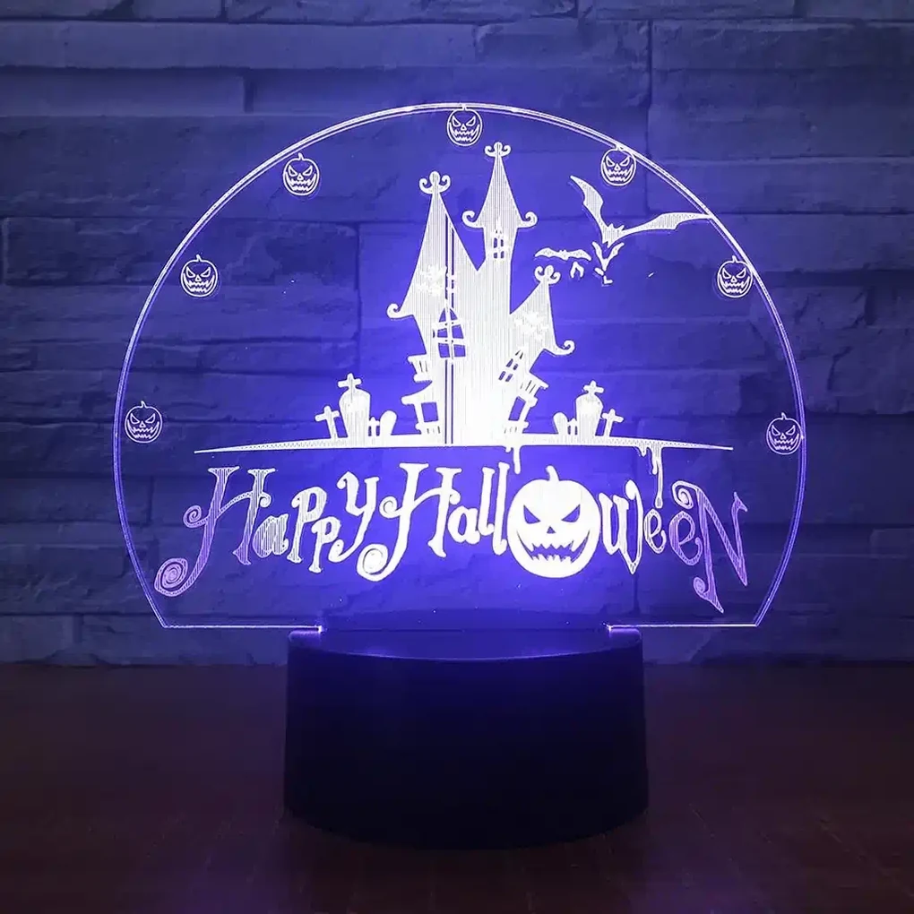 3Dmix 3DL-DRGB053 – 3D LED nočná lampa - Halloween (Dual RGB) | BIANO