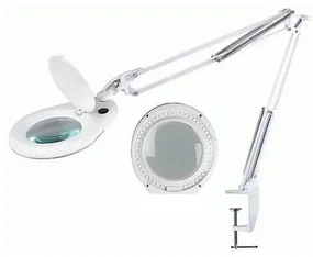 HADEX LED Stolná lampa s lupou a klipom LED/15W/230V HD0440 | BIANO