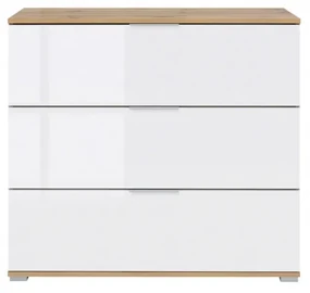 Komoda Zele KOM3S - dub wotan / biely lesk | BIANO