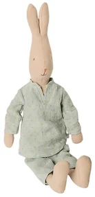 Maileg Látkový zajac v pyžame Rabbit Size 3 Green | BIANO